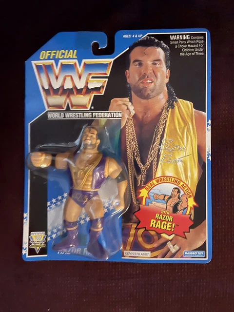 WWF WWE HASBRO Series 10 MOC Razor Ramon Purple Trunks - 1994 Action ...