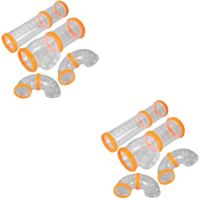 2 SETS ADVENTURE External Tubes DIY Connection Tunnel Hamster Cage Tube ...