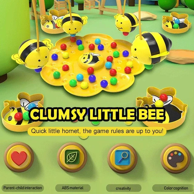 KIDS CLUMSY LITTLE Bumblebee Board Game Bees Eating Beans Toy Puzzles ...