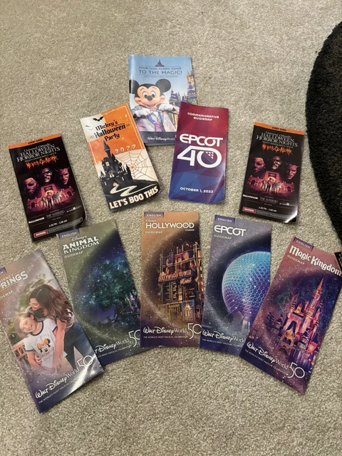 WALT DISNEY WORLD Maps 50th Anniversary UNIVERSAL Park Maps Florida ...