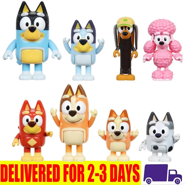BLUEY FAMILY & Friends Figure Bingo Bandit Chilli Coco Snickers Rusty ...