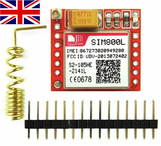 SIM800L GSM GPRS Quad band Module TTL Serial port. New UK Stock ...