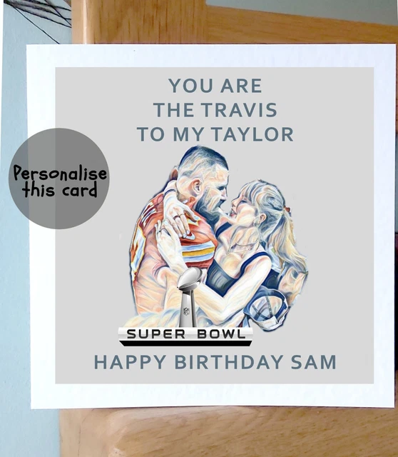 BIGLIETTO DI BUON compleanno TAYLOR SWIFT TRAVIS SUPER BOWL OPZIONI ...
