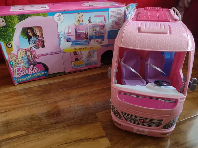 BARBIE DREAM CAMPER Van PlaySet Vehicle Doll Caravan, Pool /Water ...