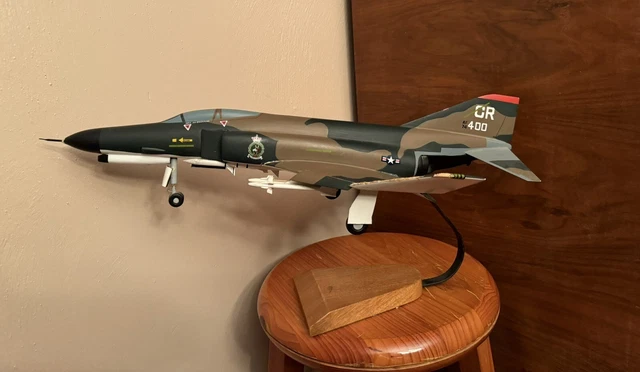 PAIR OF TWO USAF F-15 F-4 Phantom Plane Model Desk Top Display Airplane ...