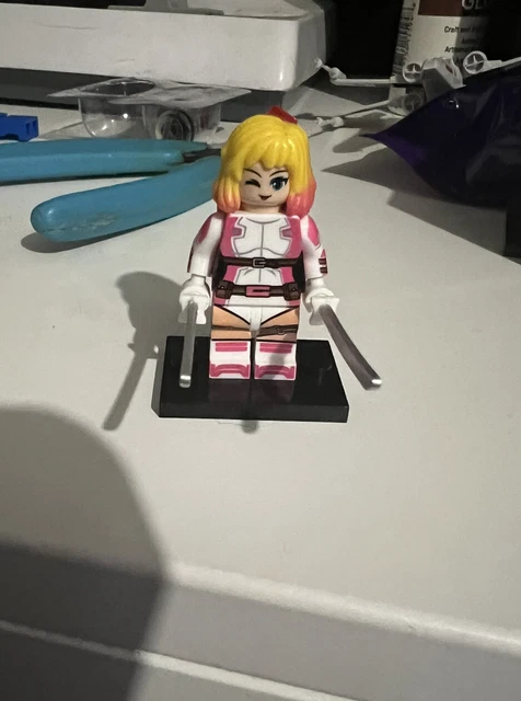 LEGO CUSTOM MARVEL Gwenpool Minifigure. With accessories. Brand New. £ ...