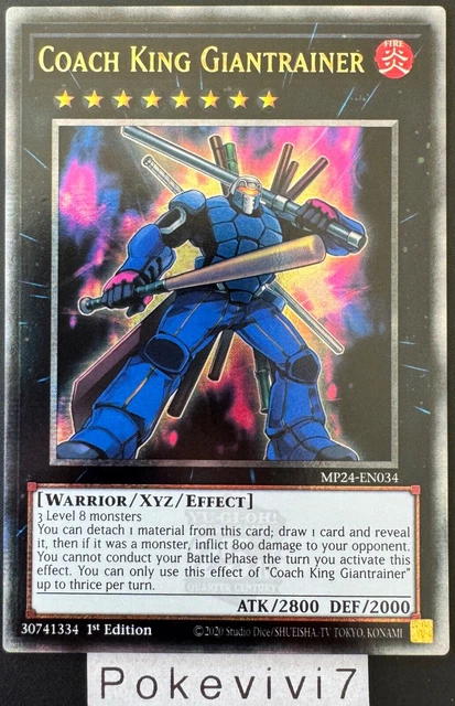 CARTE YU-GI-OH! COACH KING GIANTRAINER MP24-EN034 QCSR NEUF EUR 1,90 ...