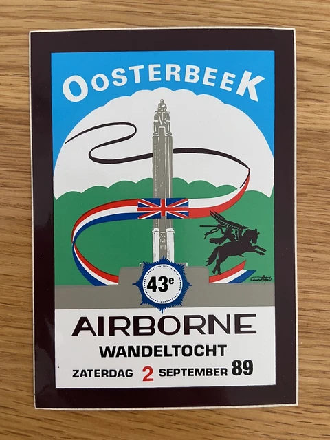 RARE VINTAGE OOSTERBEEK Airborne Wandeltocht 1989 Netherlands Military ...