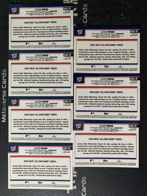 2025 TOPPS CHROME Update #ASGC-39 James Wood All-Star Game Rookie RC ...