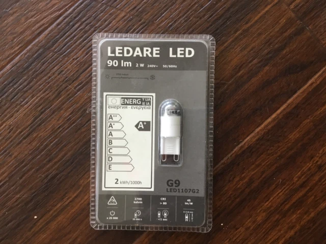 NEW IKEA RYET G9 Pin LED Capsule Light Bulb (200lm/2.4W/Warm) Opal ...