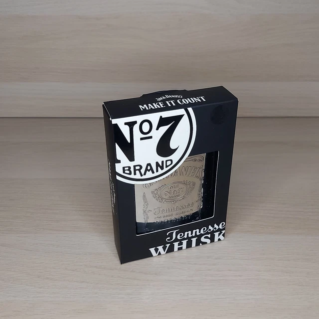 JACK DANIELS OLD No7 Brand Logo Stamped Stainless Steel 6oz Screw Top ...