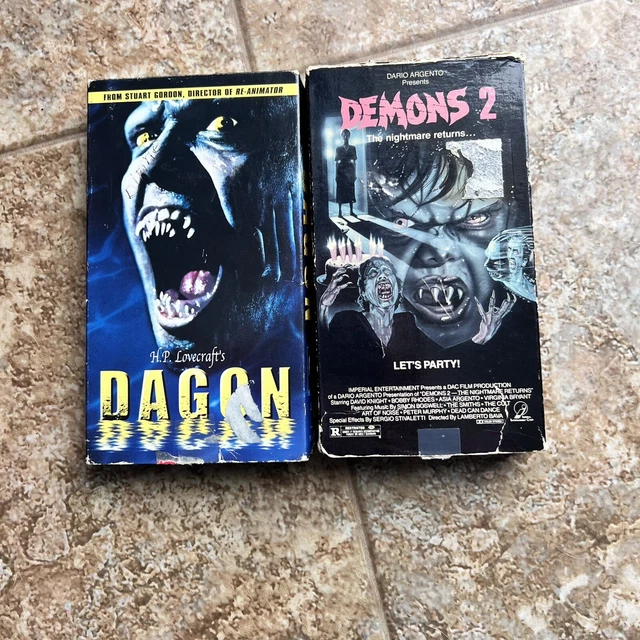 LOT OF 2 VHS Tape Demons 2 The Nightmare Returns & Dagon H P Lovercraft ...