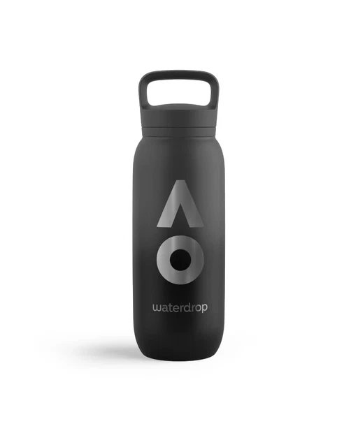 WATERDROP X AUSTRALIAN OPEN 2025 BLACK THERMO WATER BOTTLE 600mL Cup ...