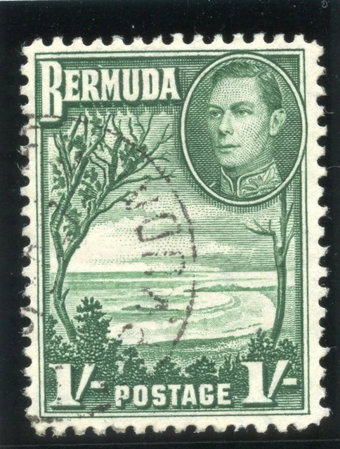 BERMUDA 1952 KGVI 1s bluish green very fine used. SG 115a. £5.50 - PicClick UK
