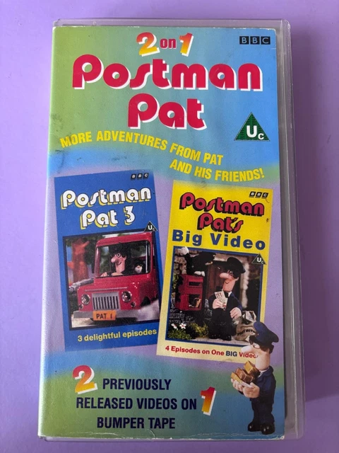 POSTMAN PAT 2 ON 1 POSTMAN PAT 3 & POSTMAN PAT'S BIG VIDEO VHS VIDEO £ ...