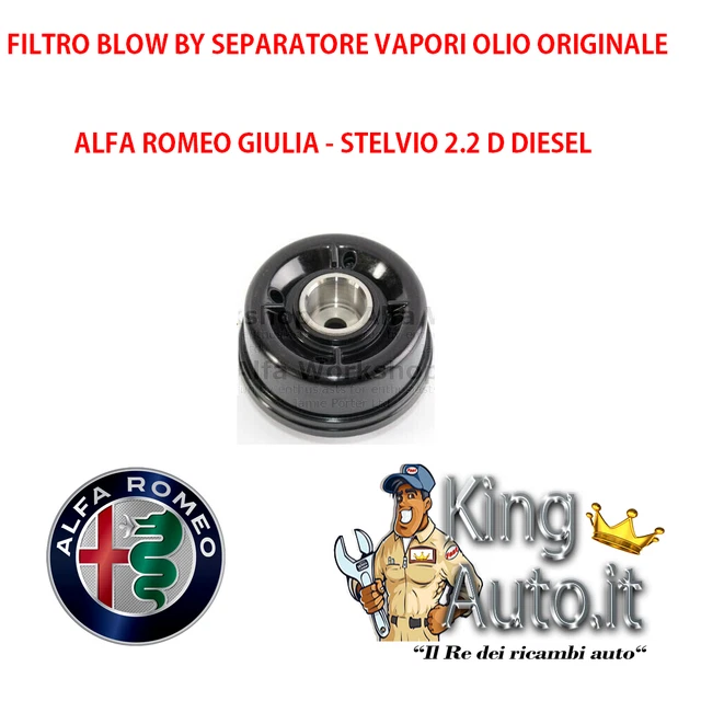 FILTRO BLOW BY Separatore Vapori Olio Originale Alfa Romeo Giulia ...