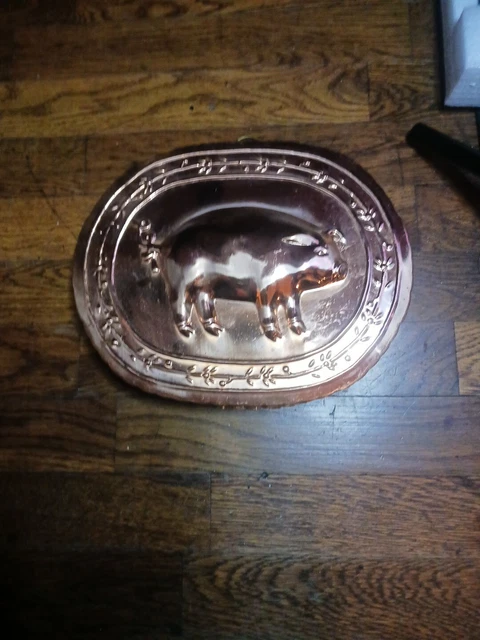 PIG DESIGN VINTAGE Copper Mold, Made In Korea Preowned 10x8x1-1/4 £22. ...