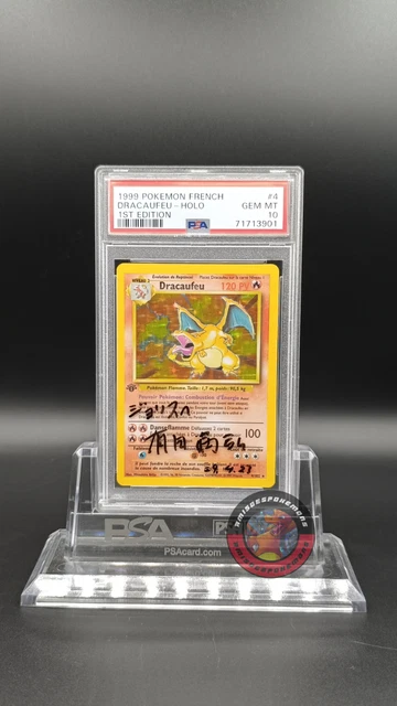 CARTE POKEMON DRACAUFEU holo 4/102 Edition 1 Set de Base PSA 10 EUR 85. ...
