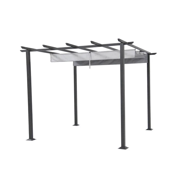 BLOOMA GAZEBO TENT 3x3m Dark Grey Square Garden Canopy Outdoor Patio ...