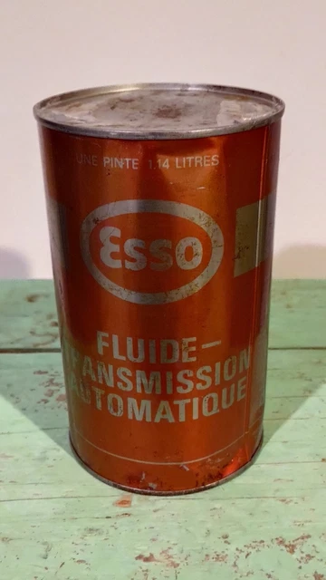 VINTAGE 70'S ERA ESSO Automatic Transmission Fluid Can One Quart Empty ...