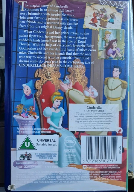 WALT DISNEY CINDERELLA 2: Dreams Come True VHS Good Condition £5.45 ...
