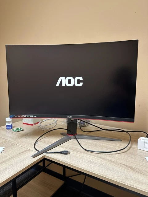 AOC CQ32G2S 32& Display 2K QHD 165Hz FreeSync Curved Frameless Gaming ...