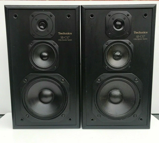 SPEAKERS TECHNICS SB-CS7 3 Way Loudspeaker System Pair of Speakers 80 ...