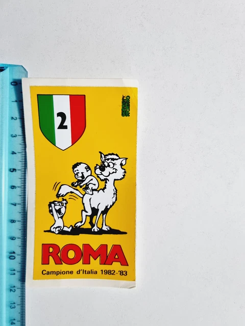 ROMA CAMPIONE D'ITALIA SCUDETTO 1982-1983 ADESIVO STICKER VINTAGE 80s ...