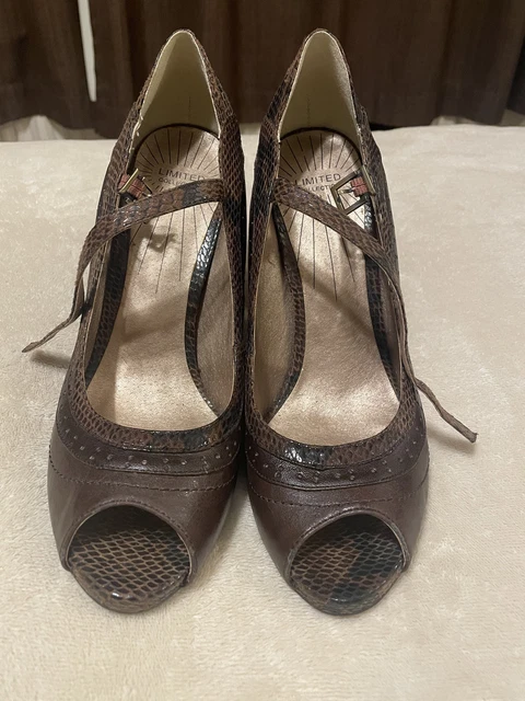LIMITED COLLECTION OPEN toe brown heels size 6 £1.16 - PicClick UK
