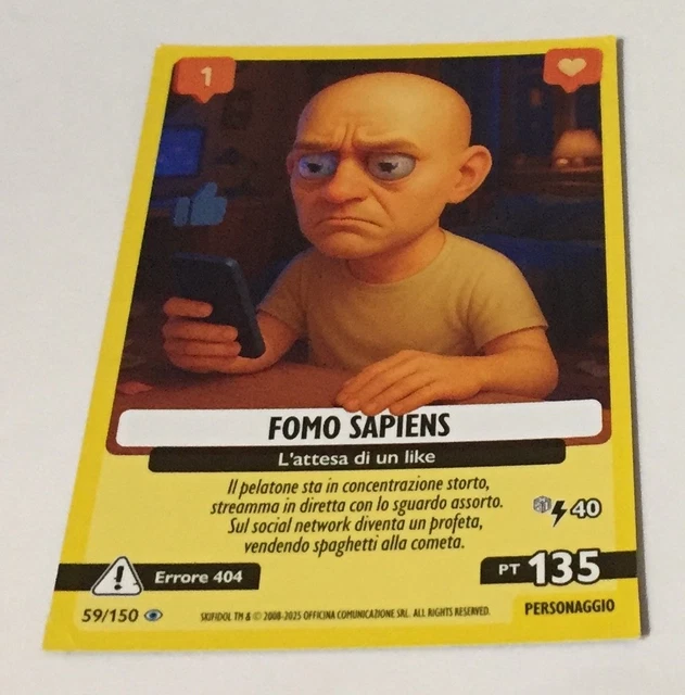 FOMO SAPIENS 59/150 Skifidol Italian Brainrot Card Game Mancolista EUR 1,00 - PicClick IT
