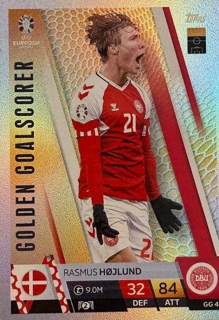 TOPPS MATCH ATTAX EURO 2024 EM GG4 golden goalscorer Rasmus Hojlund ...
