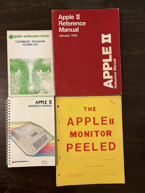 VINTAGE APPLE II reference manual Monitor Peeled & Software Bank ...