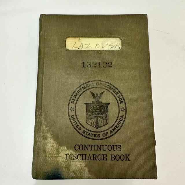 1930S USA SEAMAN Continuous Discharge Book Certificate Service PLUS ...