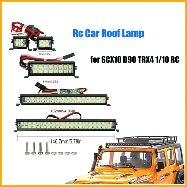 LED LIGHT BAR Roof Lamp Spotlight Kit for SCX10 D90 TRX4 1/10 RC ...