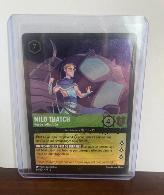 DISNEY LORCANA - chapitre 3 - Milo Thatch - Légendaire 80/204 - FR Foil ...