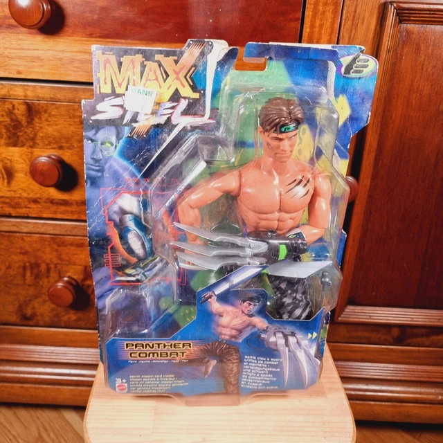 MATTEL MAX STEEL Panther Combat Claw Secret Agent 2000 On Card £59.99 ...