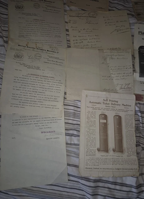 VINTAGE RAILWAY TICKET Machine Letters and Brochures Job Lot £16.15 ...