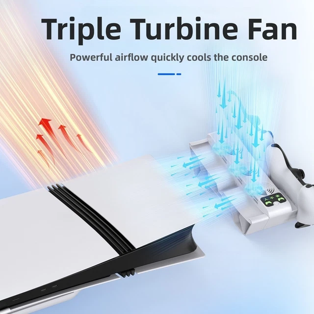 FOR PS5 PRO and For PS5 Slim Dual Controller Charging Dock White ...