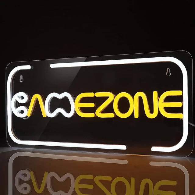 GAMING NEON SIGN, Game Zone LED Neon Signs for Gamer Decor, Neon Gaming ...