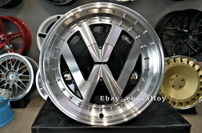 NEW 17 INCH 5X100 DEEP DISH JDM RR style wheels for VW GOLF POLO PASSAT ...