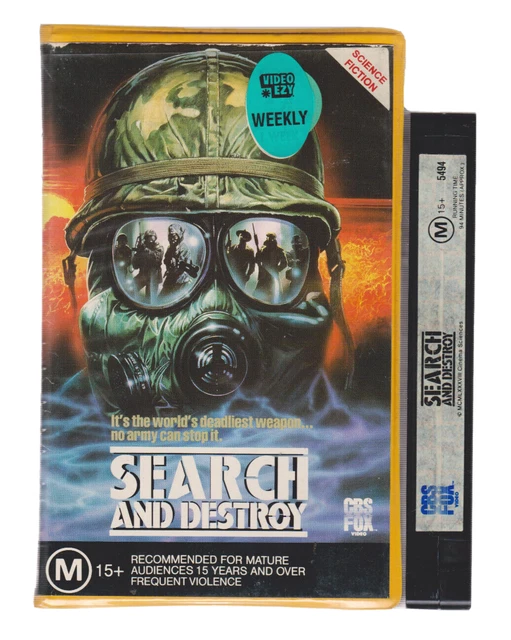 RARE VHS VIDEO Tape SEARCH AND DESTROY Big Box Ex-Rental CBS FOX ... RARE VHS VIDEO Tape SEARCH AND DESTROY Big Box Ex-Rental CBS FOX ...