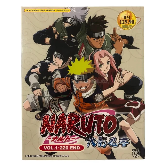 NARUTO COMPLETE TV Series Vol.1-220 End Anime Dvd Anglais Doublé Région ...