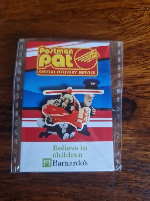 POSTMAN PAT PIN Badge Helicopter Barnardos £4.36 - PicClick UK