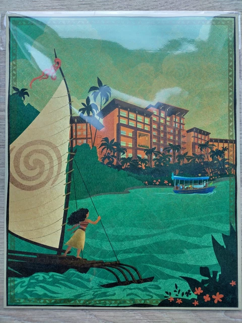DVC DISNEY VACATION Club Moana Polynesian Resort Poster Print by Bret ...