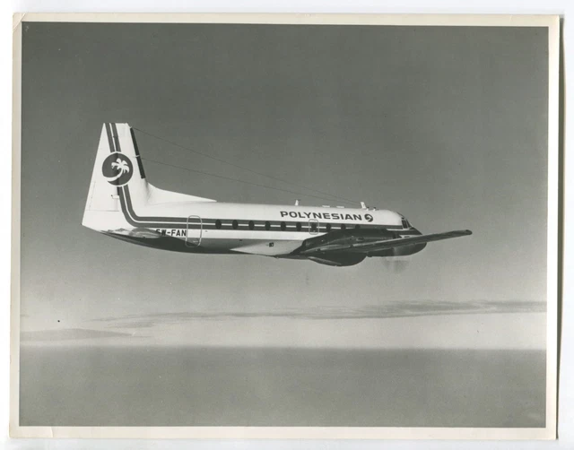 POLYNESIAN HS 748 Large Vintage Original Hawker Siddeley Stamped Photo ...