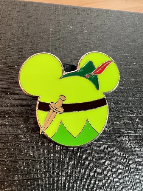 DISNEY PARKS PINS Mickey Mouse Pin Peter Pan Head Ears Iconic Collector ...