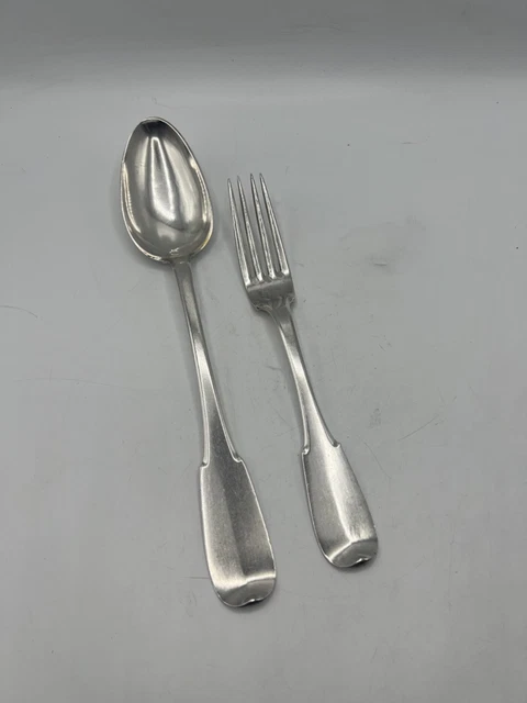 RARE COUVERT A Ragout En Argent Massif Poincon 1 Er Coq Mont De Marsan ...
