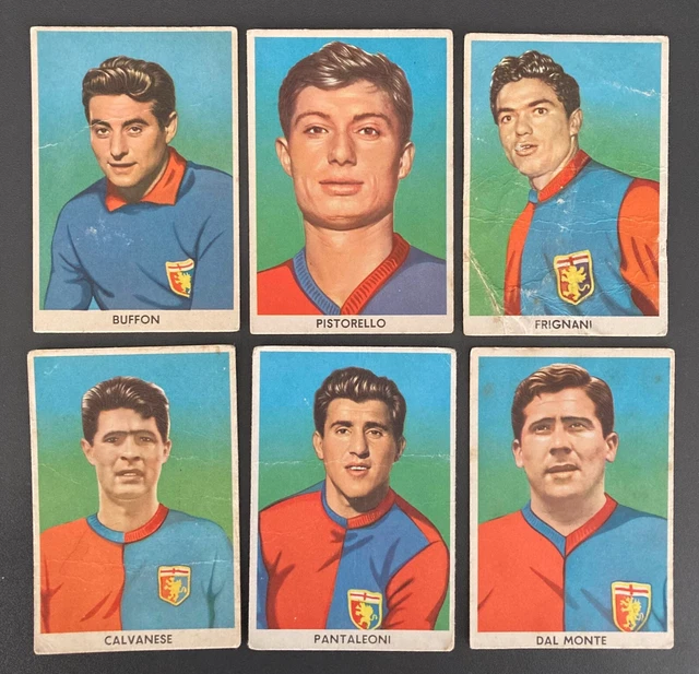 GENOA - 6 FIGURINE IL CALCIO ITALIANO - Edizione SIDAM 1959/60 EUR 12 ...