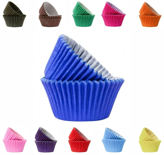 VIBRANT, COLOURFUL BAKING Cupcake Cases Greaseproof Paper Baking Cake ...