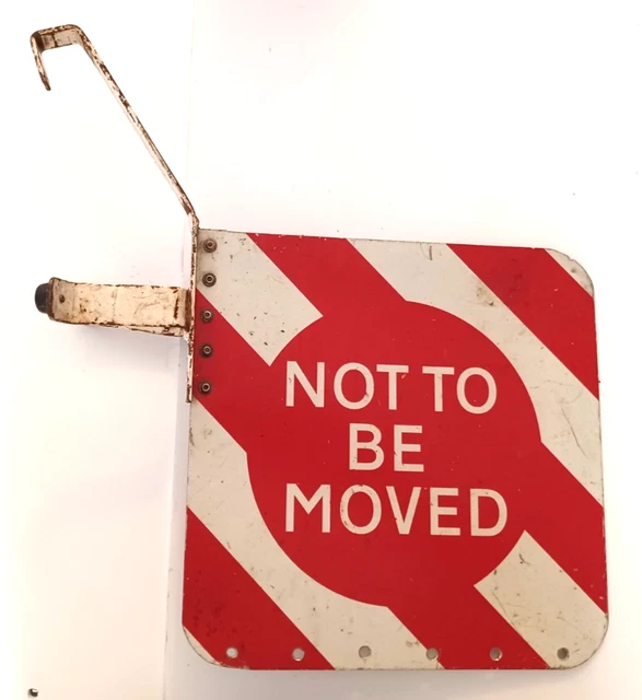 BR DIESEL LOCOMOTIVE DEPOT NOT TO BE MOVED SIGN WITH BRACKET 11" x 11 ...